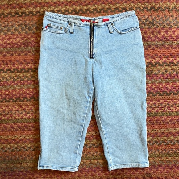 Vintage | Jeans | Retro Y2k Low Rise Zip Front Capri Jean Pants Cool ...
